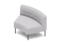 China F 6 Modular Sofa with Multiple Size Options and Arc and Fold Design for Public Spaces for sale