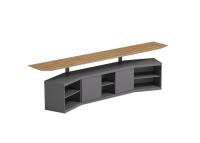 China Status 2 Office Storage Cabinets with w900*d900*h750(mm) Dimensions, Semi Open Design, and Modern Retro Styling for sale