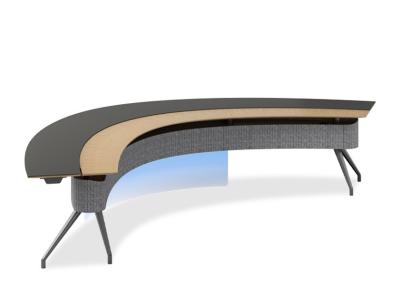 China V Varna L-Shape Structure Conference Table with Modern Retro Styling and Multiple Sizes for sale