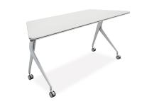 China Mandis Flexible Training Desks and Tables with Flip Tabletop One Hand Operation Eight Color Options and Warm Wood Grain Finish for sale