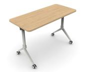 China Mdecor Training Tables with Flip Tabletop Eight Colors and Warm Wood Grain for Dynamic Training Environments for sale