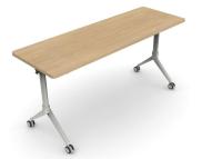 China Mdecor Training Tables with Flip Tabletop Eight Colors and Warm Wood Grain for Dynamic Training Environments for sale