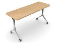 China Mdecor Training Tables with Flip Tabletop Eight Colors and Warm Wood Grain for Dynamic Training Environments for sale