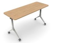 China Mdecor Training Tables with Flip Tabletop Eight Colors and Warm Wood Grain for Dynamic Training Environments for sale