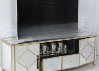 China Silver Mirror Finish Electric Fireplace TV Stand with 1500W Heater and Contemporary Mantle Structure for sale