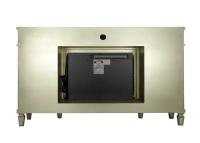 China Silver Mirror Finish Electric Fireplace TV Stand with 1500W Heater and Contemporary Mantle Structure for sale