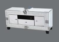 China Super White Mirrored Glass Electric Fireplace Stand Contemporary Mantle Structure for sale