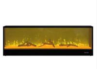 China Super White Mirrored Glass Electric Fireplace Stand Contemporary Mantle Structure for sale