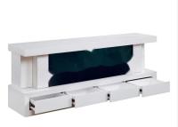 China Super White Mirrored Glass Electric Fireplace Stand Contemporary Mantle Structure for sale