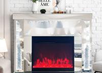 China JSBL1301 Crushed Crystal Mirror Design Electric Fireplace TV Stand with Remote Control and 7-Color Dimmable Flame Effect for sale