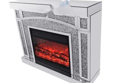 China MDF Mirrored Design Electric Fireplace Furniture TV Stand Custom Made for sale