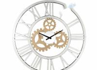 China Mirrored Round Wall Clock with MDF Material and 80X80CM Size for Elegant Decor for sale
