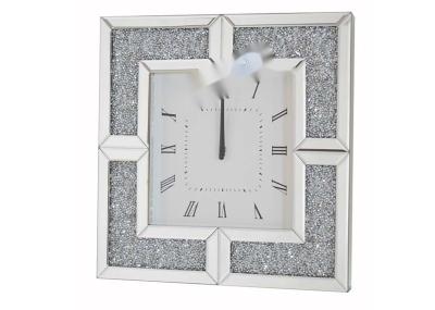 China Mirrored Clock with Crushed Diamond and Elegant Design for Wall Decoration for sale