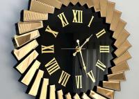 China Copper Edge Wall Clock with Roman Style and Silent Movement - Elegant Timepiece for Home Decor for sale