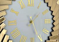 China Copper Mirror Wall Clock 50CM Customizable Timepiece for Elegant Living Spaces for sale