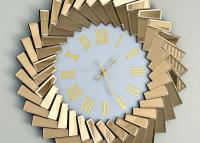 China Copper Mirror Wall Clock 50CM Customizable Timepiece for Elegant Living Spaces for sale