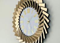 China Copper Mirror Wall Clock 50CM Customizable Timepiece for Elegant Living Spaces for sale