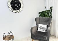 China Silver Mirror Wall Clock 50CM 69CM Noiseless Timepiece for Upscale Homes for sale