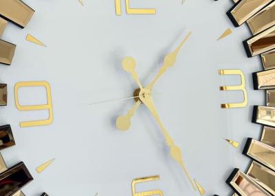 China Radiant Copper Mirror Wall Clock with Silent Movement and Customizable Design for Luxe Homes for sale