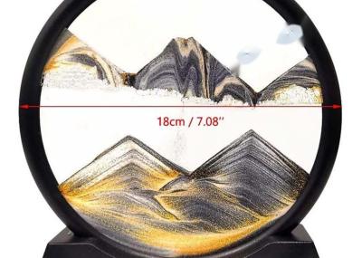 China Yellow Quicksand Painting Moving Sand Picture in 7.1x7.9 inches and 10.2x11 inches Resin Craft for sale