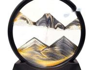 China Yellow Quicksand Painting Moving Sand Picture in 7.1x7.9 inches and 10.2x11 inches Resin Craft for sale