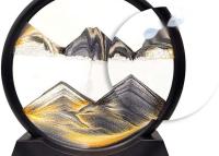 China Yellow Quicksand Painting Moving Sand Picture in 7.1x7.9 inches and 10.2x11 inches Resin Craft for sale