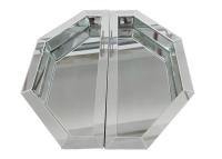 China Silver Mirror Resin Tray with MDF Material and Customizable Color Options for sale