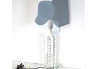 China Mirrored Lamp with Clear Acrylic Grey Color and Mirrored Design Resin Craftsmanship for sale