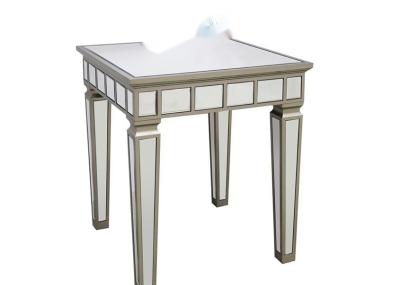 China Mirrored Finish Coffee Table with Gold Detailing and MDF Material for sale