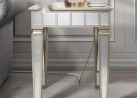China Mirrored Finish Coffee Table with Gold Detailing and MDF Material for sale