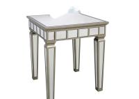 China Mirrored Finish Coffee Table with Gold Detailing and MDF Material for sale