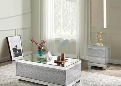 China Mirrored Finish Coffee Table with MDF Material and 120X70X46CM Dimensions for Living Room for sale