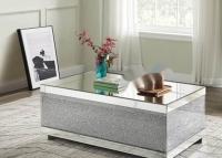 China Mirrored Finish Coffee Table with MDF Material and 120X70X46CM Dimensions for Living Room for sale