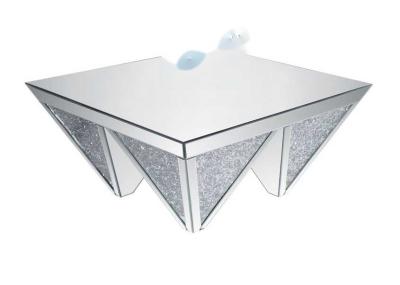 China Mirrored Glass Faux Diamonds Square Coffee Table for Living Room for sale