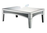 China NOWLES Mirrored Finish Coffee Table with Crushed Diamond Design and MDF Material for sale