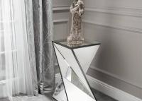 China Irregular Versatile Silver Mirror Coffee Table 13.75 in. W X 13.75 in. L X 25.6 in. H Side Table for sale