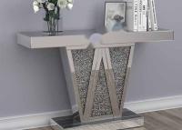 China Mirrored Surface Console Table with Silver Mirror Finish and Modern Design for sale