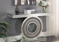 China JS112 16 Console Table with MDF+Mirror Finish in Silver or Customize Colors Packed 1pc/Foam/Carton for sale