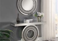China JS112 16 Console Table with MDF+Mirror Finish in Silver or Customize Colors Packed 1pc/Foam/Carton for sale