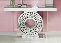 China MDF+Mirror Console Table with Faux Gems Inlay and Silver or Customize Finish for sale