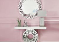 China MDF+Mirror Console Table with Faux Gems Inlay and Silver or Customize Finish for sale