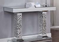 China Mirrored Surface Console Table with Faux Gems Inlay - 118x33.5x79cm Entryway Table for sale