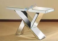 China Mirrored Surface Console Table with Silver Mirror Finish and Modern Design for sale