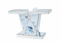 China Mirrored Surface Console Table with Marble Effect Special Glass and 110X35X78CM Dimensions for sale