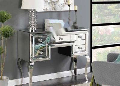China Mirrored Dressing Table with 5 Drawers and Tri-Fold Mirror - Elegant Vanity Table for sale