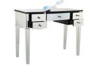China Mirrored Dressing Table with 5 Drawers and Tri-Fold Mirror - Elegant Vanity Table for sale
