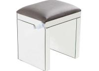 China Mirrored Stool with Grey Color Cushion for General Use Footstool for sale