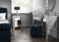 China JS0323 Nightstand with Crushed Diamond Mirror and 3 Drawers in Silver or Customize for sale