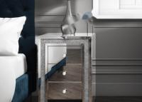 China JS0323 Nightstand with Crushed Diamond Mirror and 3 Drawers in Silver or Customize for sale