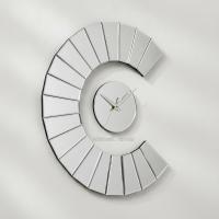 China Elegant Silver Mirror Wall Clock with Silent Movement and Customizable Design for sale